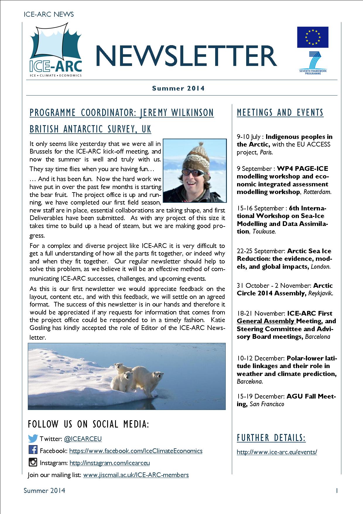 ICE-ARC – EU FP7 project website | ICE-ARC Newsletters