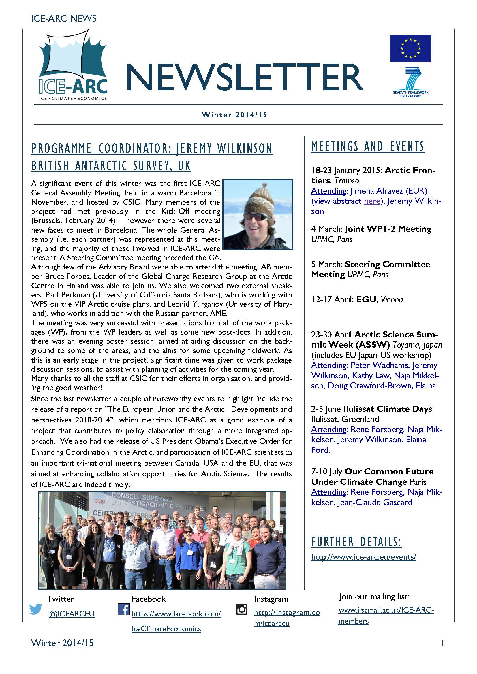 ICE-ARC – EU FP7 project website | ICE-ARC Newsletters